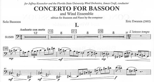 Sheet Music For Bassoon Composers E Through L from Forrests Music